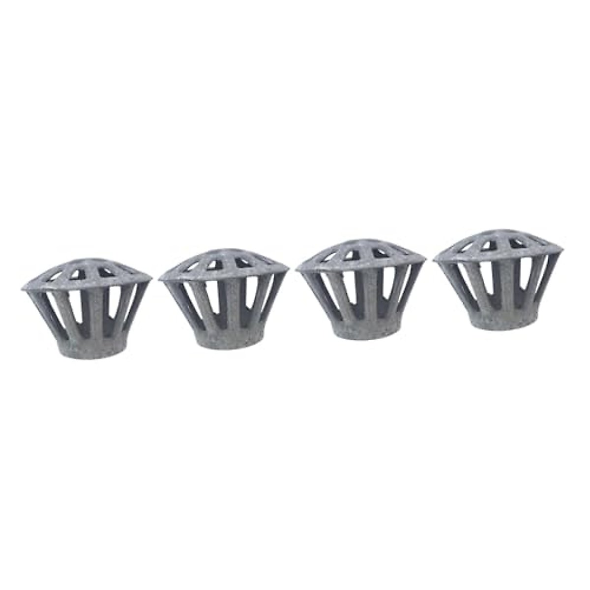 DOITOOL 4pcs cast Iron Floor Drain roof Drain Filter roof Drain Strainer Down Gutter Guard Ladder Gutter Guard Coal Forge Strainer Gutter downspout Guards Dome Safety mask