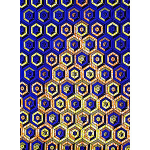 African Fabric Polyester Kente Wax Prints Fabric 3 Yards Ankara Crafts Fabric (3 Yards, A15)