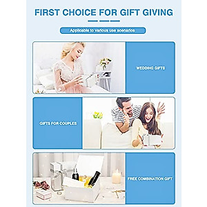 MESHA 8X8X4 Magnetic Gift Box,1PC Gift Box Magnetic Closure,White Gift Boxes with Lids for Keepsakes Jewelry Photography Coffee Mugs Home Ogranization