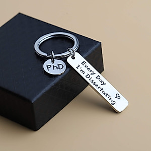 TGBJE PhD Gift PhD Student Gift Every Day I'm Dissertating Keychain Dissertation Gift Graduate Student Gift (I'm Dissertating)