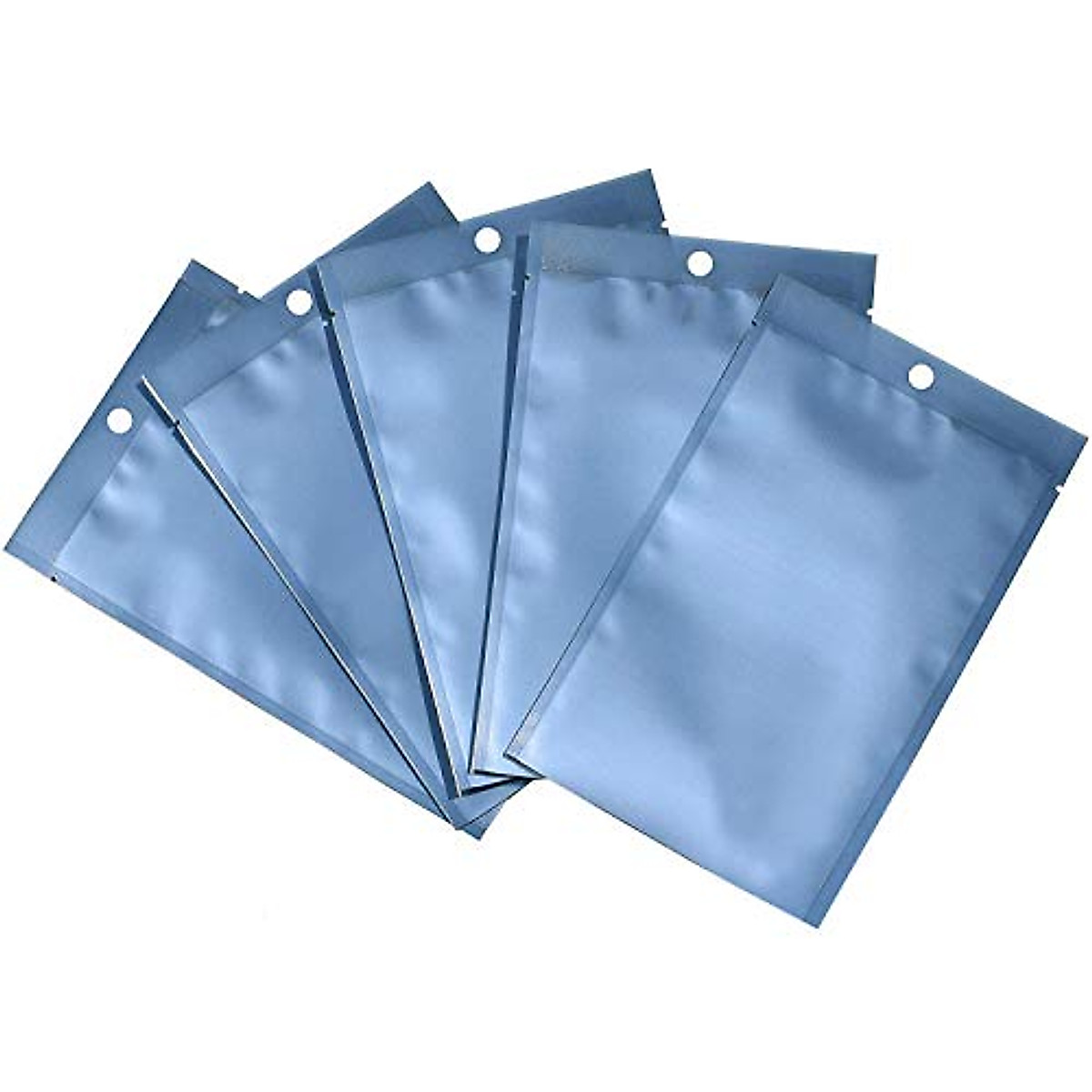 AwePackage Clear Silver Flat Pouch Bag for Home Made Jerky (100, 5x8"(1.5oz))