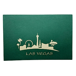 iGifts And Cards Las Vegas 3D Pop Up Greeting Card - Lady Luck, Gambling, Money, Fun, Iconic, Half-Fold, Special Occasion, Thank You, Mother's & Father's Day, Just Because, Happy Birthday