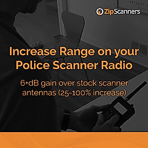 Zip Scanners | Remtronix Police Scanner Radio Antenna | 820S | SMA End Type | 700~900 MHz UHF Digital, Analog & Trunked Frequencies | 7" Flexible Whip, O-Ring | Increase Reception 25-100%