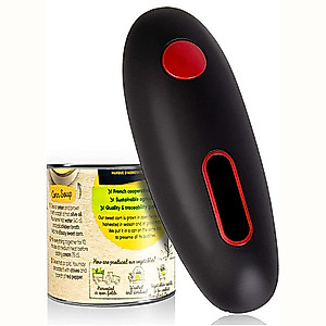 Auto Electric Can Opener, One Touch Electric Can Opener with Smooth Edge, Kitchen Gadget Automatic Can Opener for Seniors with Arthritis, Food-Safe, Battery Operated