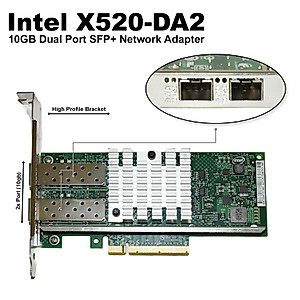 Dell XYT17 Intel X520-DA2 Dual-Port 10Gb SFP+ PCI-e Full-Profile NIC
