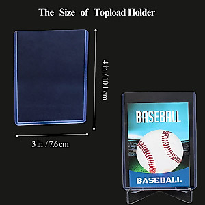 TURKRA 100 Count Premium High Clear Top Loaders and Penny Card Sleeves Set for Collectible Trading Cards and Sports Cards