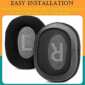 TaiZiChangQin Upgrade Ear Pads Ear Cushions Mic Foam Replacement Compatible with Creative Fatal1ty Gaming Headphone ( Black Velour Earpads )