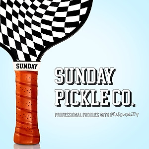 Sunday Pickle Co. Stylish Premium Pickleball Paddle Racket - Durable Carbon Fiber Face - USAPA Approved - Indoor Outdoor Pickle Ball Paddle - Non-Slip Grip