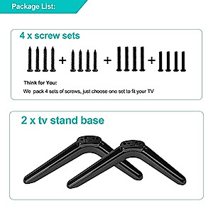 Universal TV Stand for TCL LED Smart Roku TV, TV Base Stands for TCL 40 inch LED TV 40FD2700 Stand with Screws