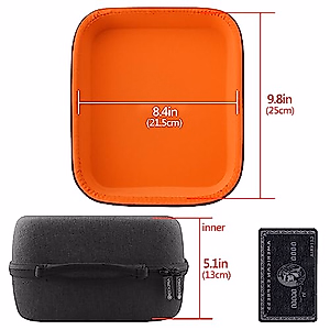 Geekria Shield Case for Large-Sized Over-Ear Headphones, Replacement Hard Shell Travel Carrying Bag with Cable Storage, Compatible with Beyerdynamic DT 880 Pro, AKG K167 Headsets (Dark Grey)