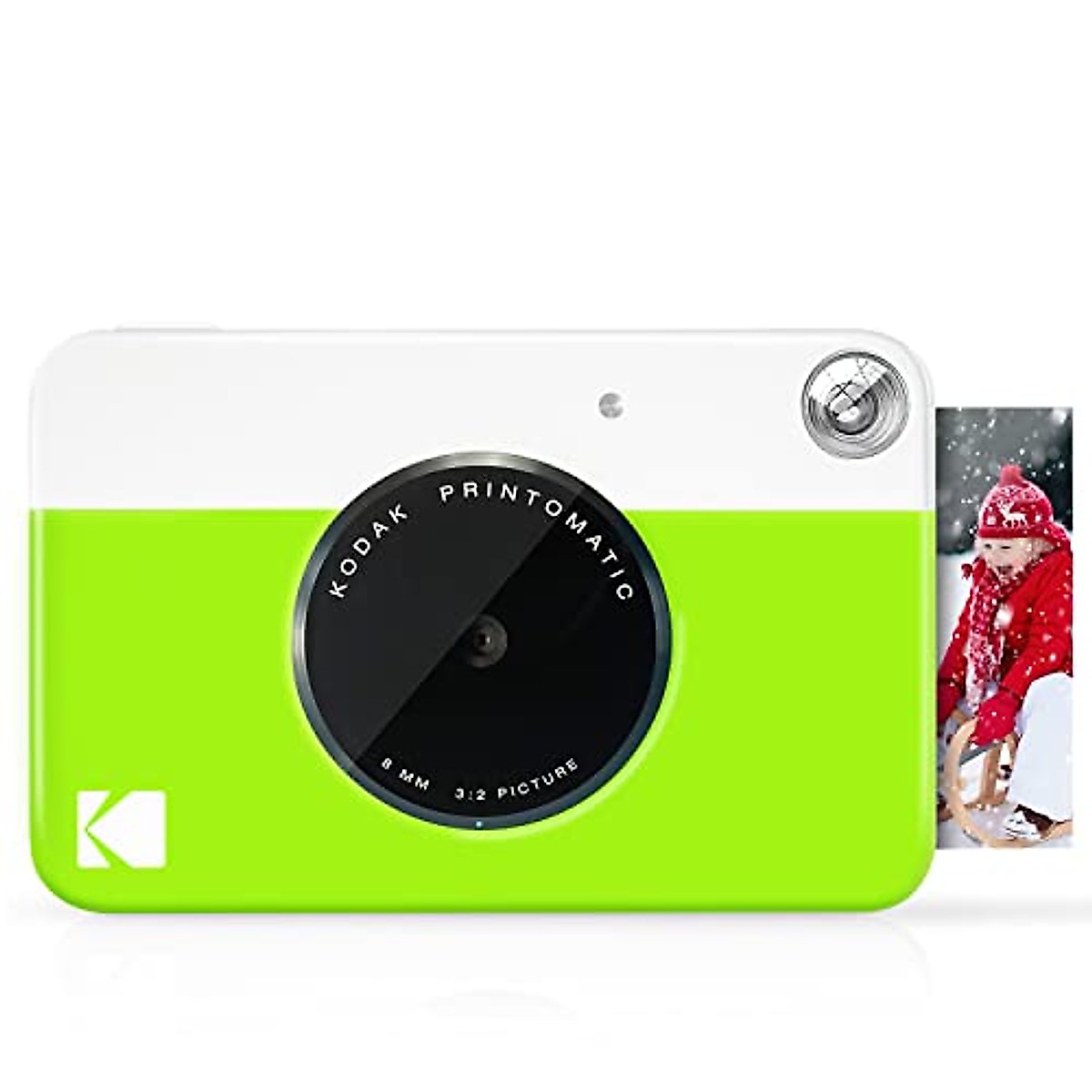 Kodak Printomatic Digital Instant Print Camera (Yellow) & Printomatic Digital Instant Print Camera (Green) Print Memories Instantly & 2"x3" Premium Zink Photo Paper (50 Sheets) (Pack of 1)