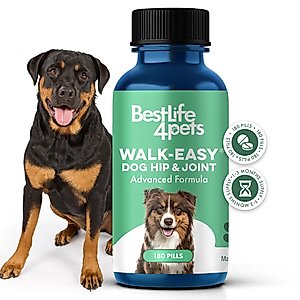 Advanced Hip and Joint Supplement for Dogs - Natural Extra Strength Dog Arthritis Pain Relief & Anti Inflammatory for Dogs Helps Limping, Mobility Issues, Hip Dysplasia, ACL Tears - 180 Tiny Pills