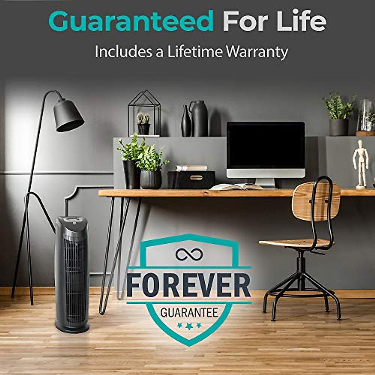 Alen T500 Air Purifier, Quiet Air Flow for Large Rooms, 500 SqFt, Portable Air Cleaner for Allergens, Dust, Pollen, Pet Dander, in Black