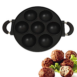 DarklIp 7-Hole Cake Cooking Pan Cast Iron Omelette Pan Non-Stick Cooking Pot Breakfast Cooking Pie Cake Mold Kitchen Cookware Cake Cooking Pans Nonstick Set