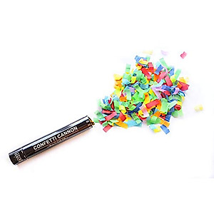 Legend & Co. 12 Inch Confetti Cannons Multicolor, (5 Pack) Biodegradable and Air Powered | Launches 20-25ft | Celebrations, New Year's Eve, Birthdays and Weddings