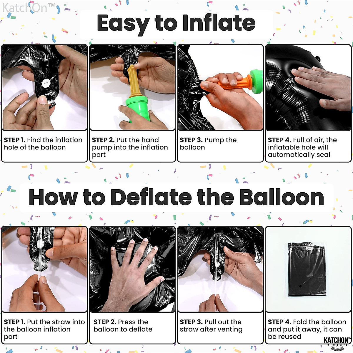 KatchOn, Black 28 Balloon Number - 40 Inch | Black 28 Birthday Balloons, 28th Birthday Decorations for Men, Women | 28 Balloons for Birthday | 28 Birthday Decorations for Women, 28th Birthday Balloons