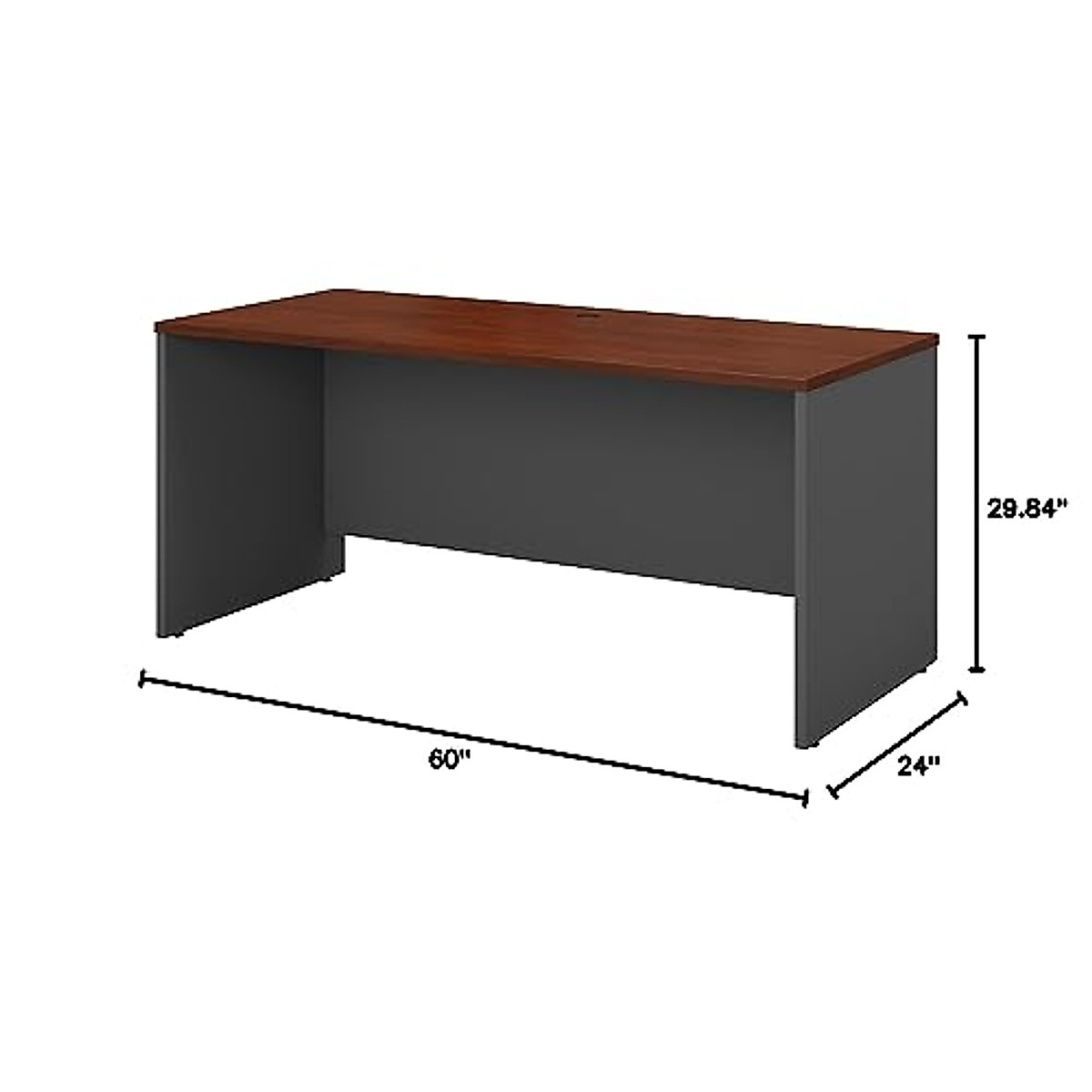 Bush Business Furniture Series C 60W x 24D Credenza Desk in Hansen Cherry