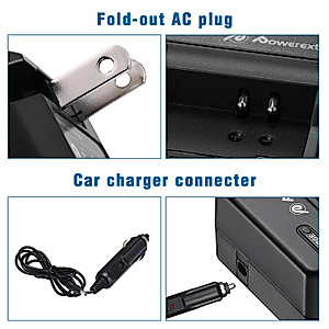 Powerextra 2 Pack NB-13L Battery and Travel Charger Compatible with Canon PowerShot G5 X G7 X G7 X Mark II G9 X G9 X Mark II SX620 HS SX720 HS SX730 HS Digital Camera