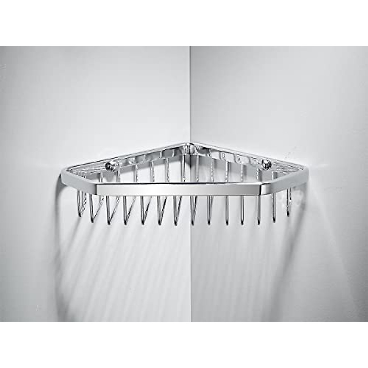 SANLIV Corner Shower Caddy Basket,Shampoo Holder for Shower Wall,Inside Shower Shelf Bathroom Organizer,Solid Brass Material in Polished Chrome