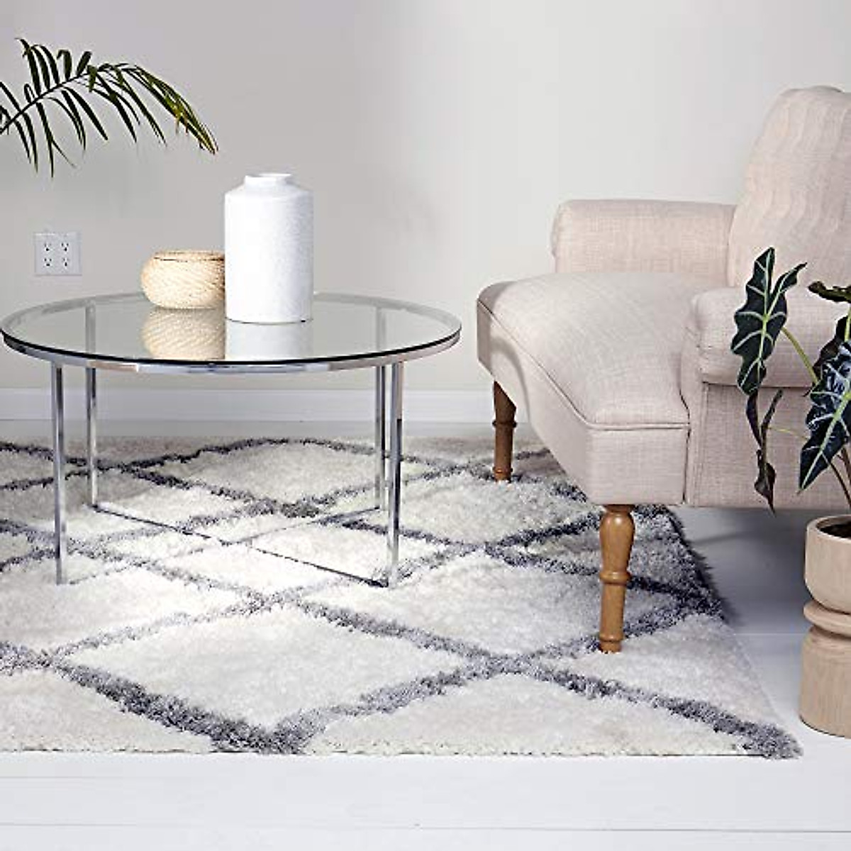 SoHome Carmela Tali Area Rug Ivory/Grey, 7'10"x10'2"