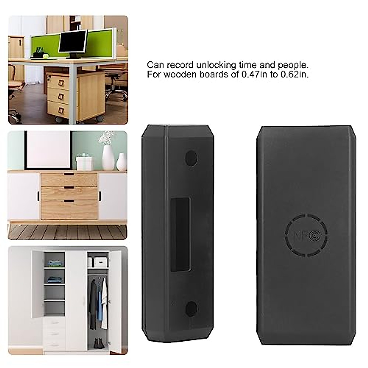 Fingerprint Lock, Keyless Electronic Lock App Unlocking Easy Installation for Drawer