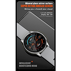 Holiday AMOLED Smartwatch, 1.3" HD Screen Activity Tracker for Fitness and Health with 14 Sports Modes, 3 ATM Waterproof, Monitor SpO2, Heart Rate, Sleep, Stress for Men and Women for Android iOS