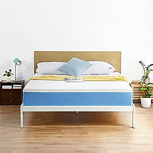 Olee Sleep 9 Inch Ventilated Gel Infused Memory Foam Mattress, CertiPUR-US® Certified, Blue, Twin