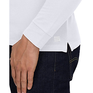 Three Sixty Six Men’s Untucked Casual Long Sleeve Polo - Collared Untuck Shirt with Two Button Placket and Stretch Fabric