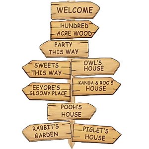 10PCS Winnie Arrow Signs for Baby Shower Decorations Double-Sided Signs for Birthday Supply