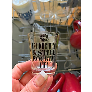 GO FROZEN 40th Shot Glass-Born 1984-40 Year Old Girl Gifts-Fun 40th Birthday Gifts for Women-1.75oz