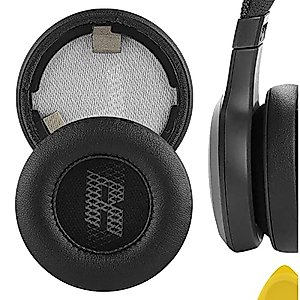 Geekria QuickFit Replacement Ear Pads for JBL Live 460NC Wireless On-Ear Headphones Ear Cushions, Headset Earpads, Ear Cups Cover Repair Parts (Black)