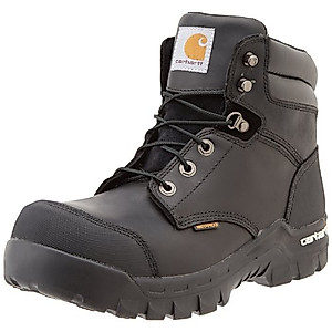 Carhartt mens Rugged Flex 6" Waterproof Comp Toe Cmf6371 Construction Boot, Black Oil Tanned, 12 Wide US