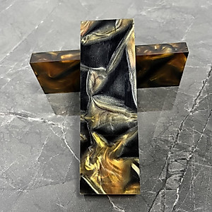 2 Pack Tool knife & Gun Handle DIY Handmade Decoration Sculpting Acrylic Resin Sheet（amber）