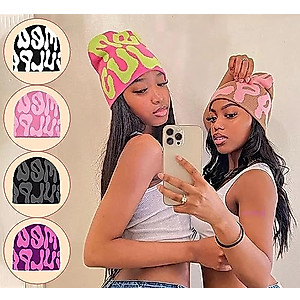 HAILTH Y2K Women's Beanies Wool Acrylic Knitted Hat Women Hats Beanie Wireless Winter Knit Hat Warm Knitted Cap Casual Skullies Outdoor