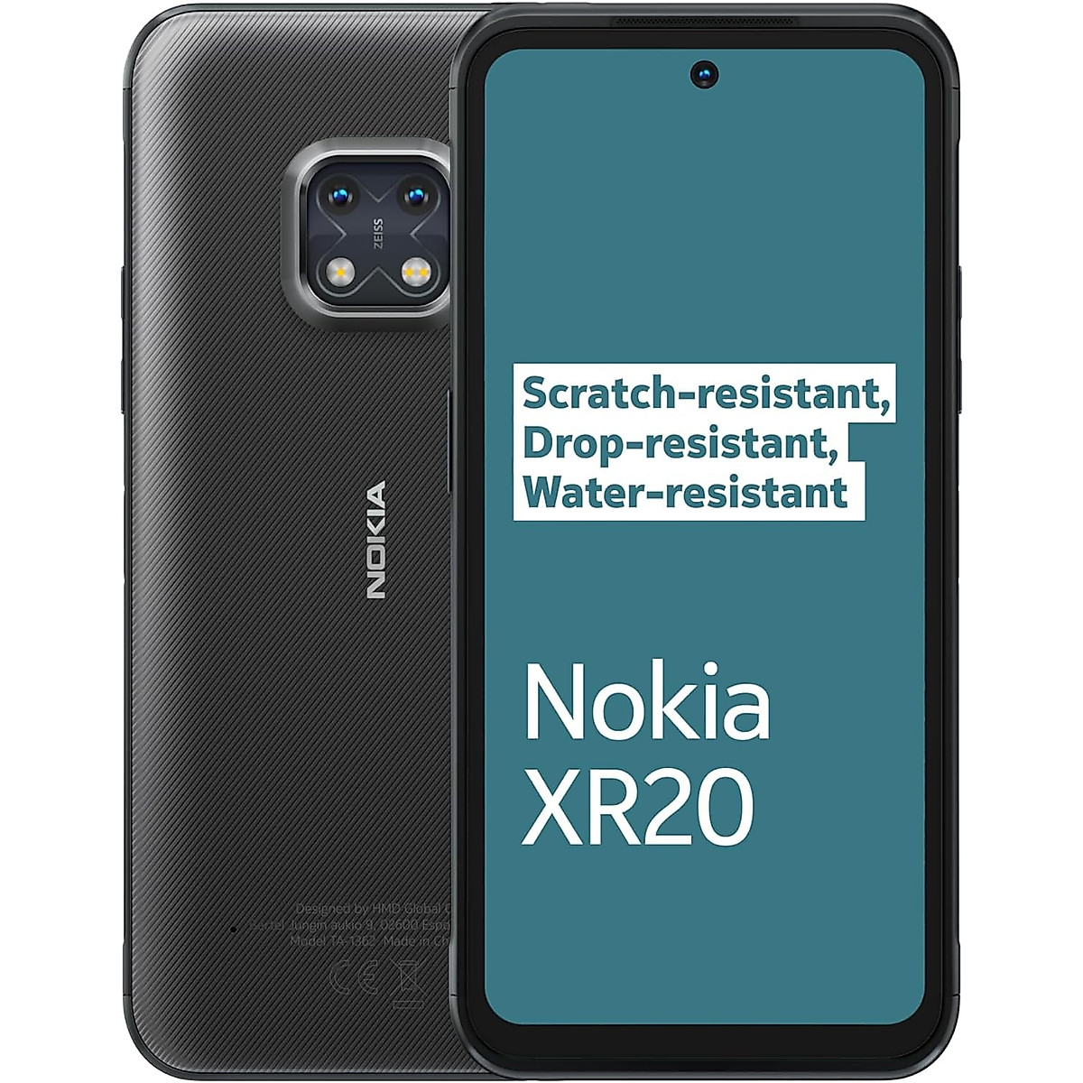 Nokia XR20 Dual-SIM 128GB ROM + 6GB RAM (GSM Only | No CDMA) Factory Unlocked 5G Smartphone (Granite) - International Version