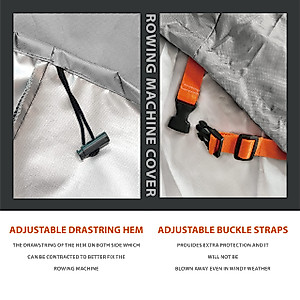 Aaaspark Rowing Machine Cover, Fitness Equipment Covers Protective Cover Dustproof Waterproof Cover Protective Cover and Resistant Oxford Fabric Sports Rowing Machine Protective Cover