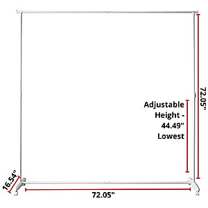 Don't Look at Me - Privacy Room Divider - Basics Extendable - White Frame with Black Fabric