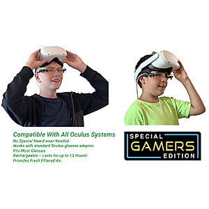 Eliminate Lens Fogging Wearing Glasses with Oculus Headset. Works with All Oculus Models and Other VR Headsets. No Additional Hardware Needed.