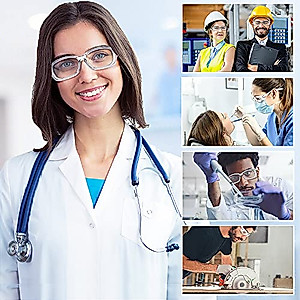 OXG 12 Pack Stylish Safety Glasses Goggles for Women, ANSI Z87.1 Protective Eyewear Blue Light Blocking Anti Dust UV Eye Protection Glasses For Nurses Lab