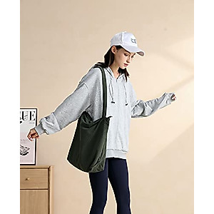 Iioscre Corduroy Tote Bag for Women,Tote Bag with Zipper,Large Capacity Casual Shoulder Handbags with Inner Pockets