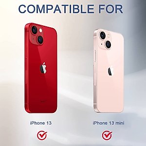 EYSOFT Privacy Cover Compatible for iPhone 13/iPhone 13 Mini Bundled with iPhone 13 Front Camera Cover,Protect Privacy and Security But Not Affect Face Recognition