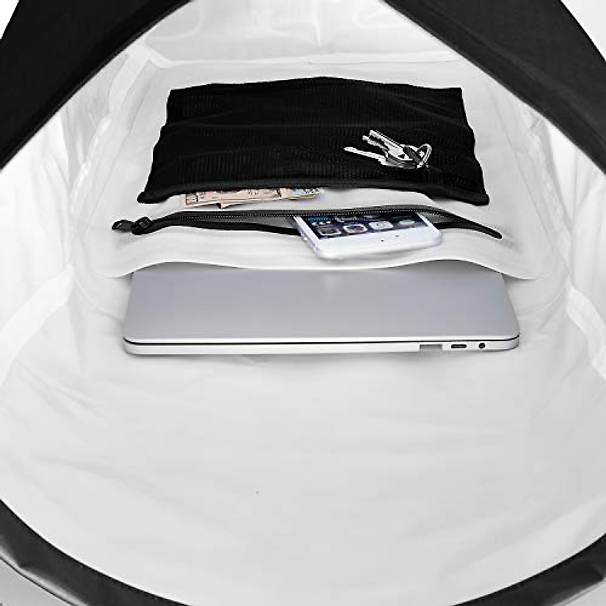 Skog Å Kust BackSåk Pro Waterproof Floating Backpack with Exterior Airtight Zippered Pocket | Black, 35L