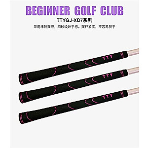 Left Handed Golf Club #7 Golf Club Putters Women Men Golf Practice Carbon Steel Shaft Golf Rod Golf Sports (Blue,Steel Shaft)