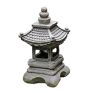 ZHANGJINYISHOP2016 Outdoor Lawn Light Retro Resin Craft Pavilion Sculpture Lamp Home Outdoor Garden Lawn Terrace Decorations Ornaments Solar Outdoor Lights