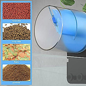 SUNWEN Automatic Fish Feeder with 2 Timer Dispensers, Auto Fish Food Feeder, for Aquarium or Fish Tank, for Vacation or Holidays