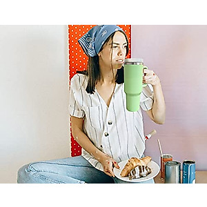 DLOCCOLD 40 oz Stainless Steel Tumbler with Handle, Insulated Tumbler With Lid & Straw, Travel Mug Cup Holder Friendly, Reusable Large Tumbler for Water, Iced Tea or Coffee, Gift for Men Women