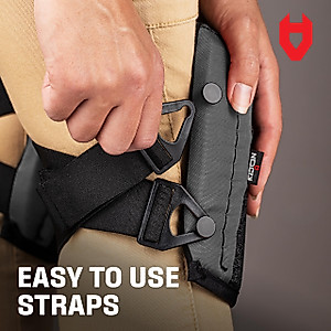 NoCry Non-Slip Work Knee Pads for Men and Women with Thick Soft Foam Padding, Strong Straps and with Easy-Fix Clips - Perfect Flooring Knee Pads, Womens Knee Pads for Gardening and Soft Knee Pads