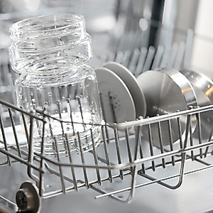 Flipjill Glass Pickle and Olives Jar with strainer flip, 34oz Glass jar, kitchen storage container, airtight glass jars, jar with lids