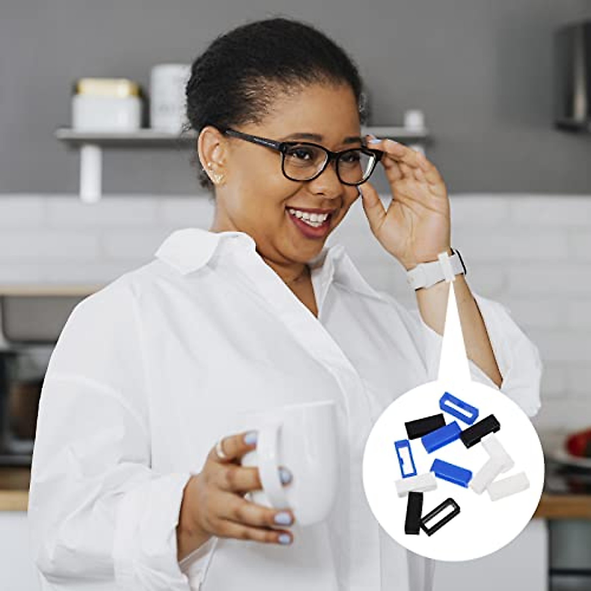 Hemobllo Watch Strap Smart Watch Bands Wristbands 12pcs Watch Strap Rubber Replacement Watch Band Strap Watch Strap Keeper Retainer Silicone Leather Watch Band Rubber Band Keeper