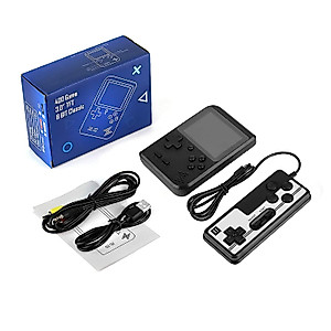 JAMSWALL Retro Handheld Game Console, Portable Retro Video Game Console with 400 Classical FC Games 2.8-Inch Screen 800mAh Rechargeable Battery Support for Connecting TV and Two Players(Black)…